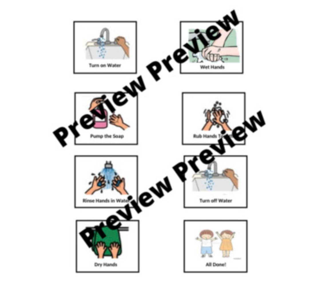 Handwashing Visual Schedule Digital Download - Etsy