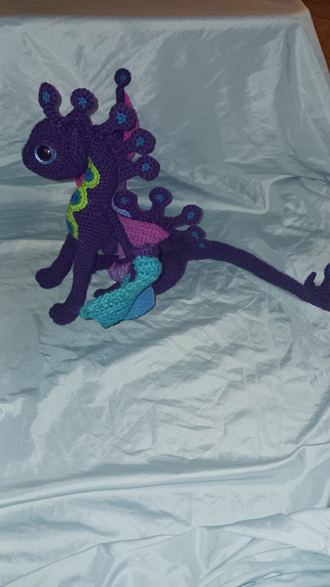 Crochet Purple Cat Dragon Plushie - Etsy