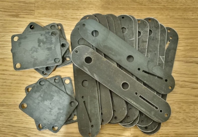 Telecaster Raw Metal Control Plate Set Slanted Switch - Etsy