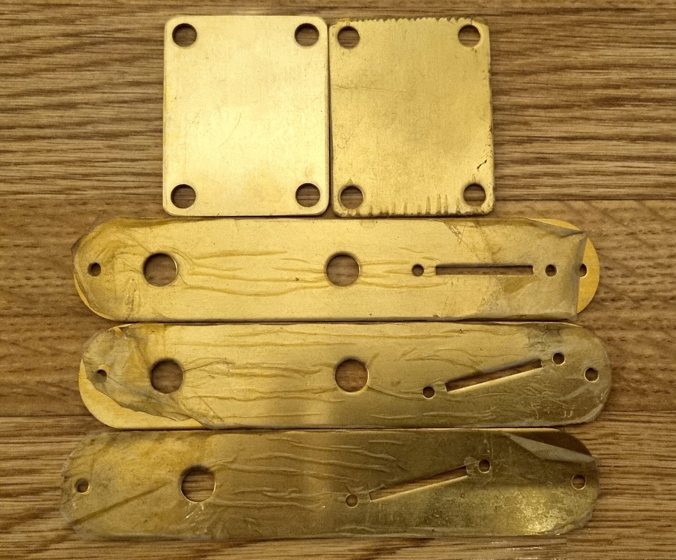 Telecaster Control Plate & Neck Plate. Natural Brass - Etsy