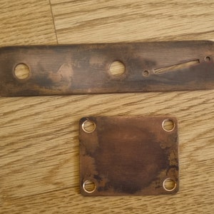 Telecaster Aged Copper Neck & Control Plate Set - Slanted Switch - Etsy
