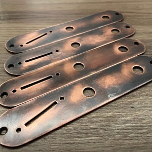 Telecaster Aged Copper Neck & Control Plate Set - Slanted Switch - Etsy
