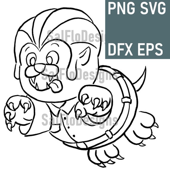 Werewolf Cute Cuddly Puppy Dog Halloween Scary Full - Etsy