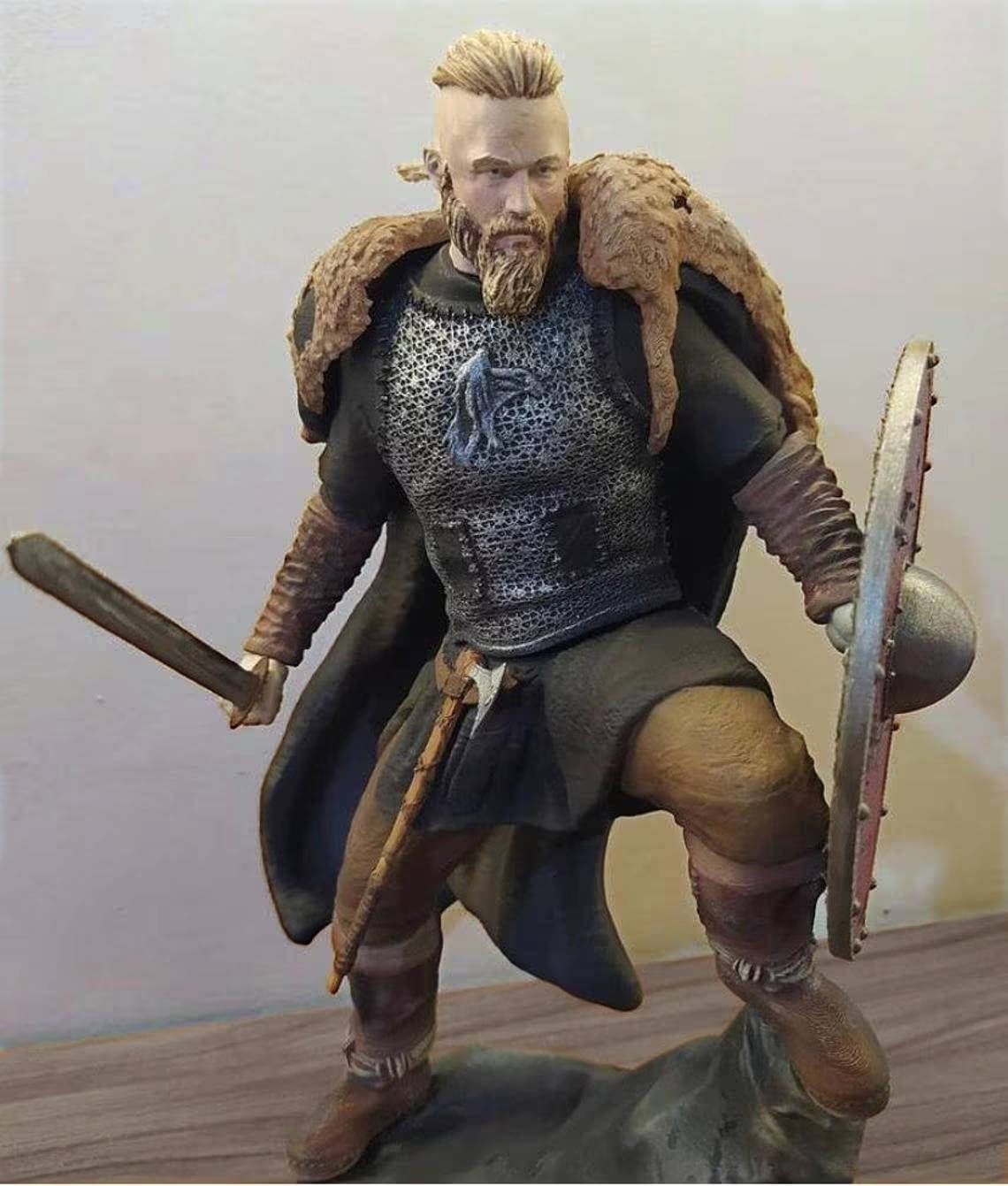 Handmade Ragnar Lothbrok Figurine, Viking Collectible, Gift for Fans ...