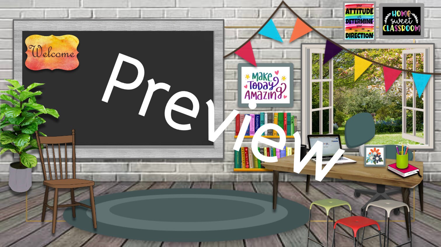 Virtual Classroom Background - Etsy