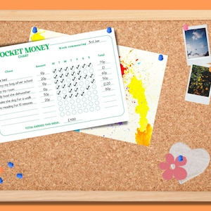 Kids Pocket Money Chart - Chore Allowance Tracker - Printable PDF - Etsy