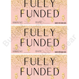 IOU Slips | Fully Funded Slips | Pink Dashboards | Cash Budgeting - Etsy