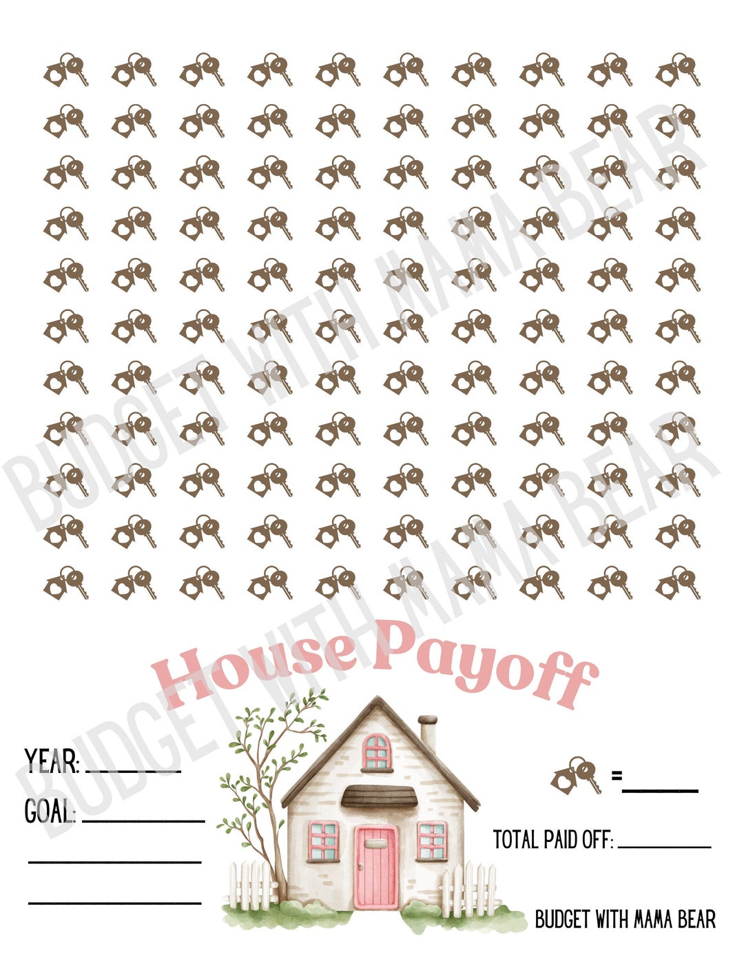 House Payoff Savings Tracker | Savings Challenge | A6 & A5 Dashboards ...