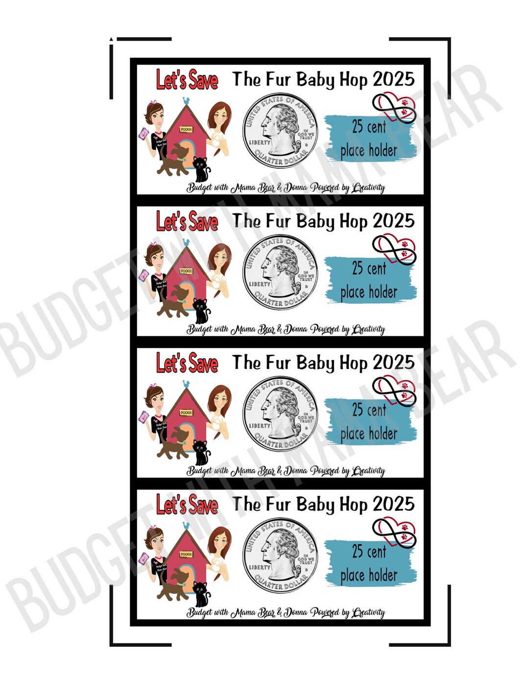 2025 Place Holder 25 Cent Money | Fur Baby Hop | Prop Money - Etsy