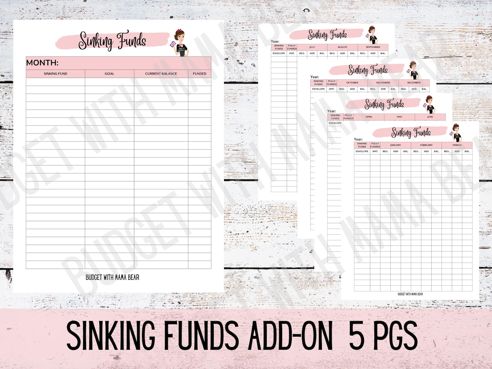 Sinking Funds ADD ON | Budgeting | Budget Binder | Digital - Etsy