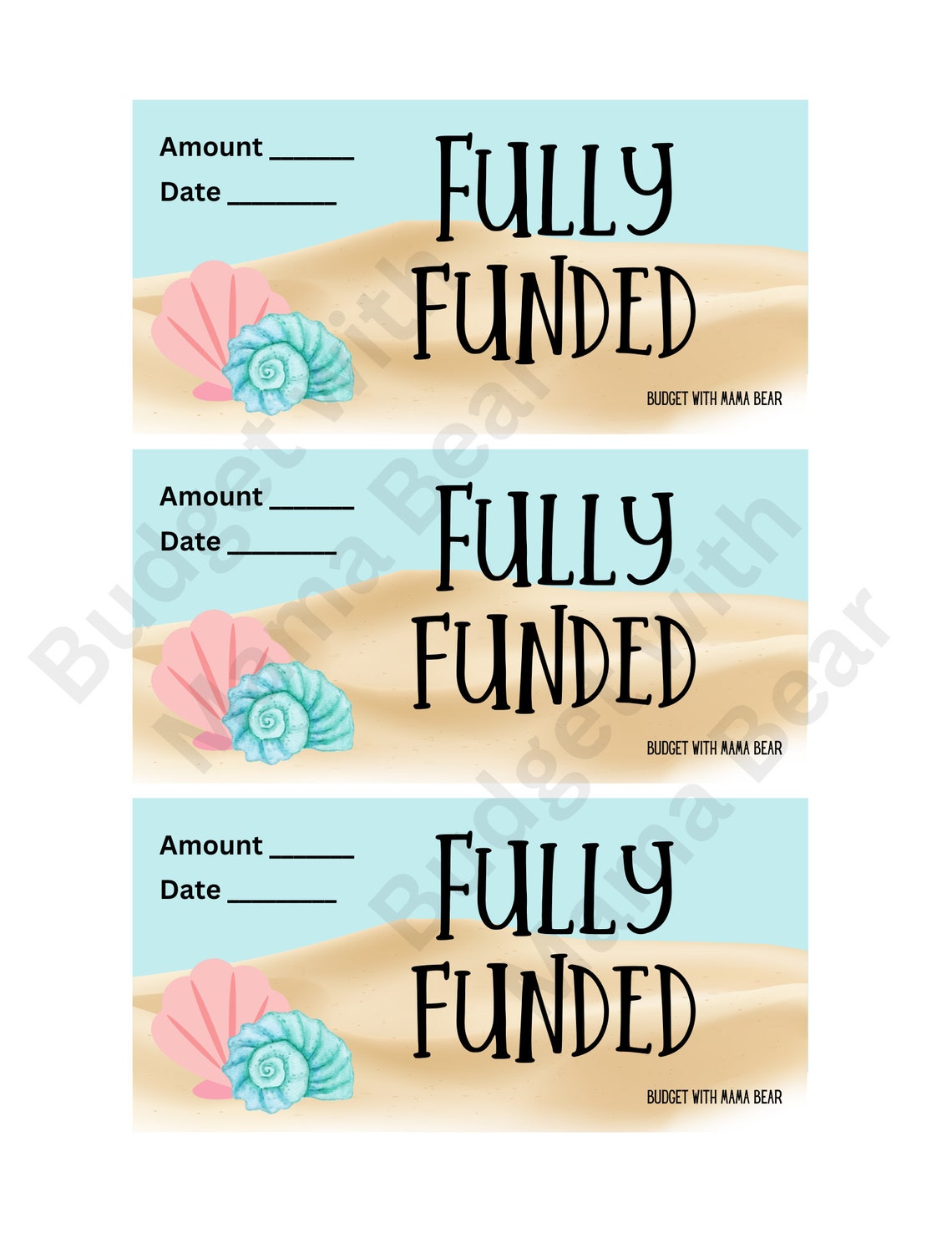 Shell-abrate Savings Challenge | Cash Budget Item | Digital Product - Etsy