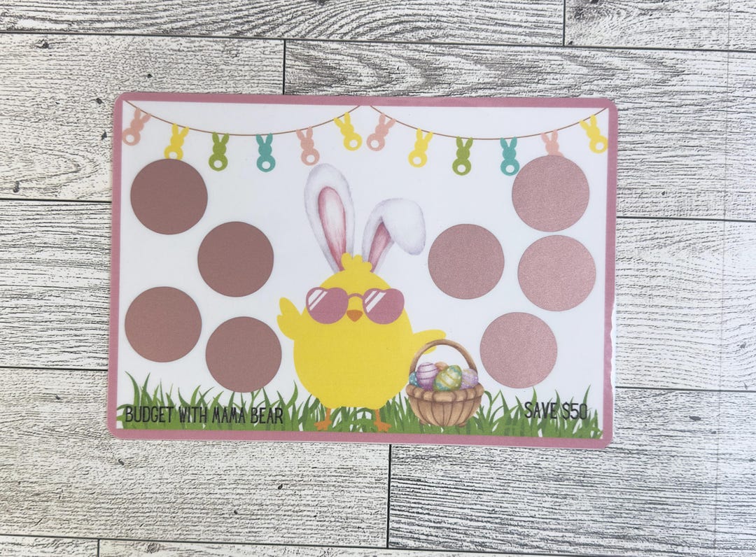 Easter Scratch off Savings Challenge | Bunny | Savings - Etsy