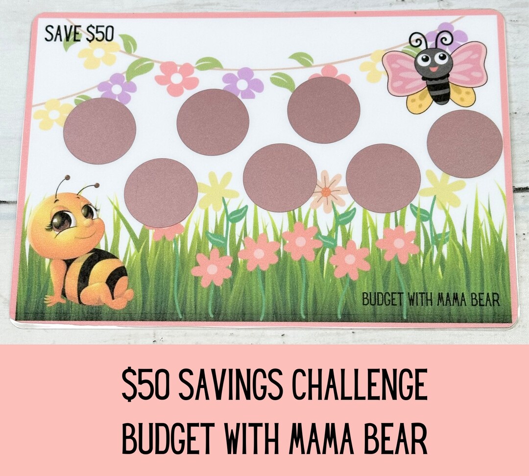 Springtime Savings Challenge Scratch Off - Etsy