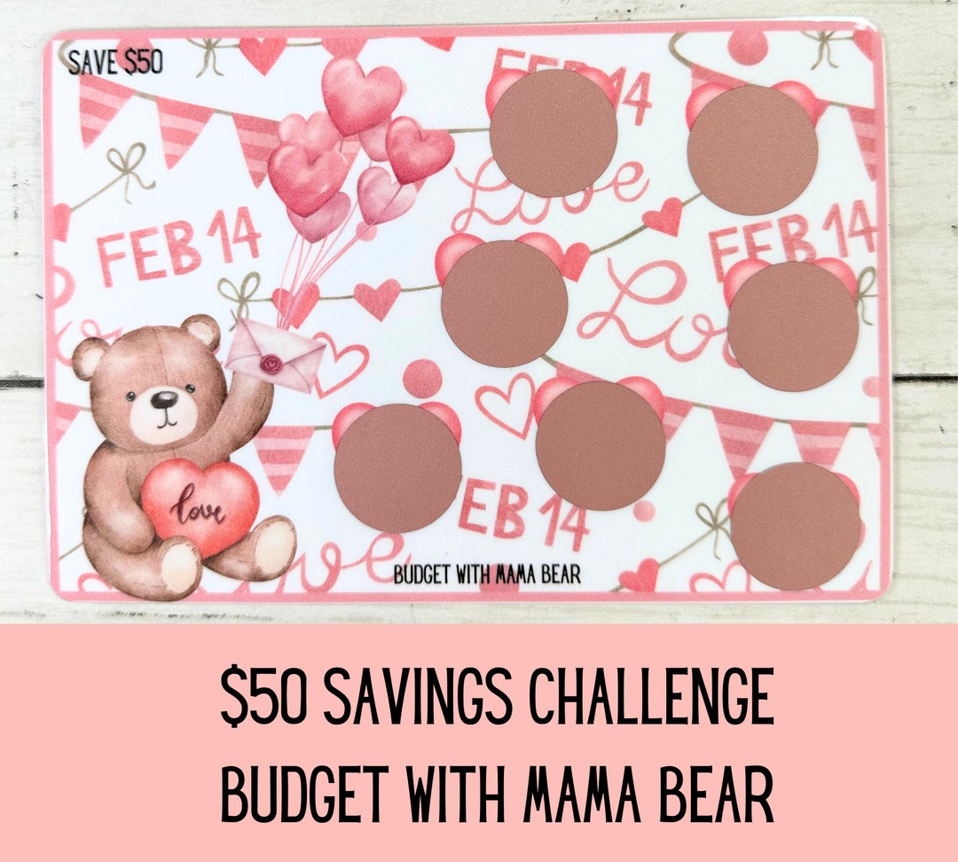 Valentine's Day Scratch off Savings Challenge - Etsy