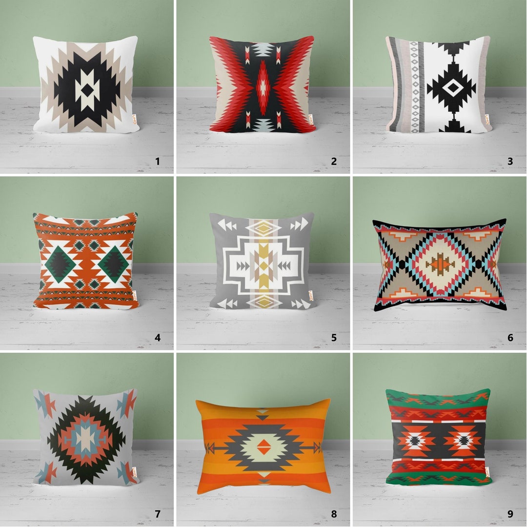 Aztec Star Pillow Sham: Geometric Southwestern Cushion Cover - Etsy