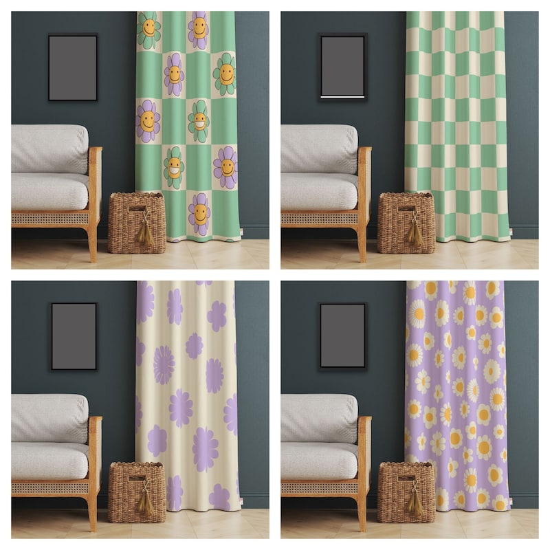 Daisy Curtain - Etsy