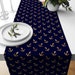 Nautical Table Runner|anchors Covered Navy Concept Tabletop|indigo ...