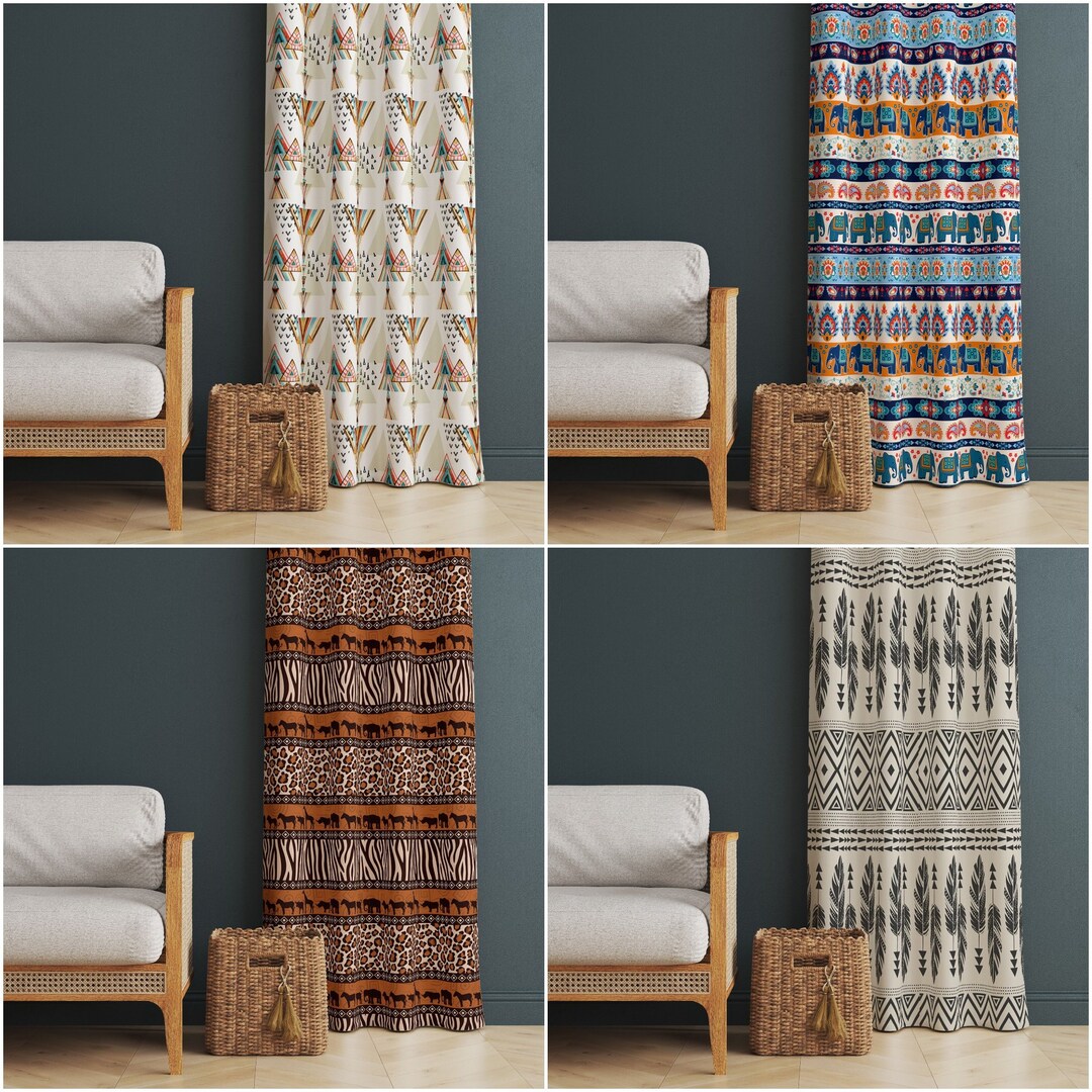 Authentic Curtain|thermally Insulated Rug Design Window Treat|aztec ...