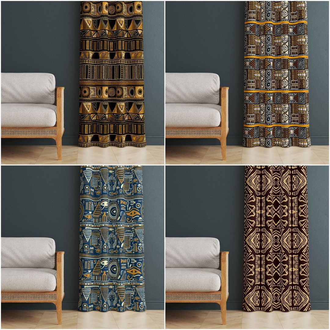 Egyptian Hieroglyphs Mythology Theme Curtain|thermal Insulated Window ...