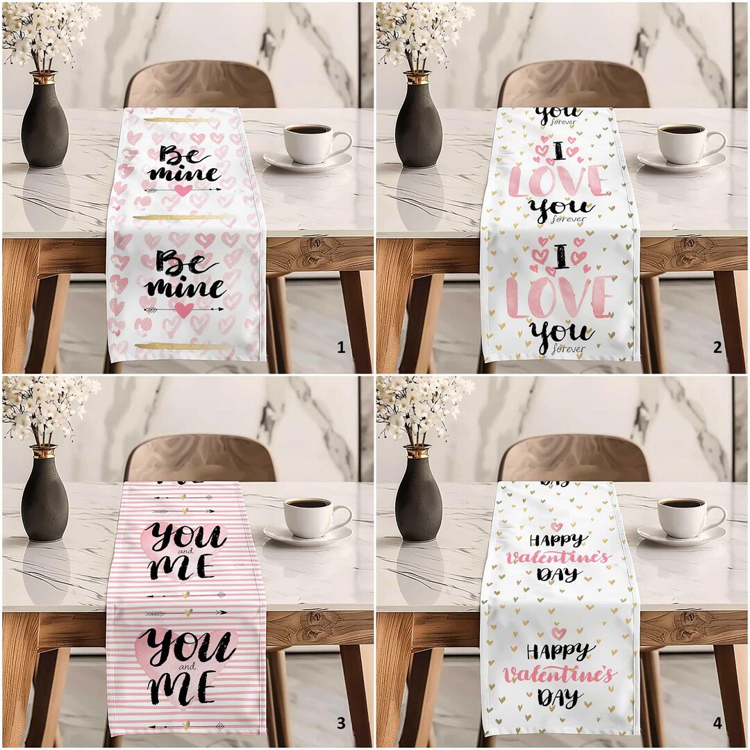 Happy Valentine's Day Runner|be Mine Table Decor|14 February Kitchen ...