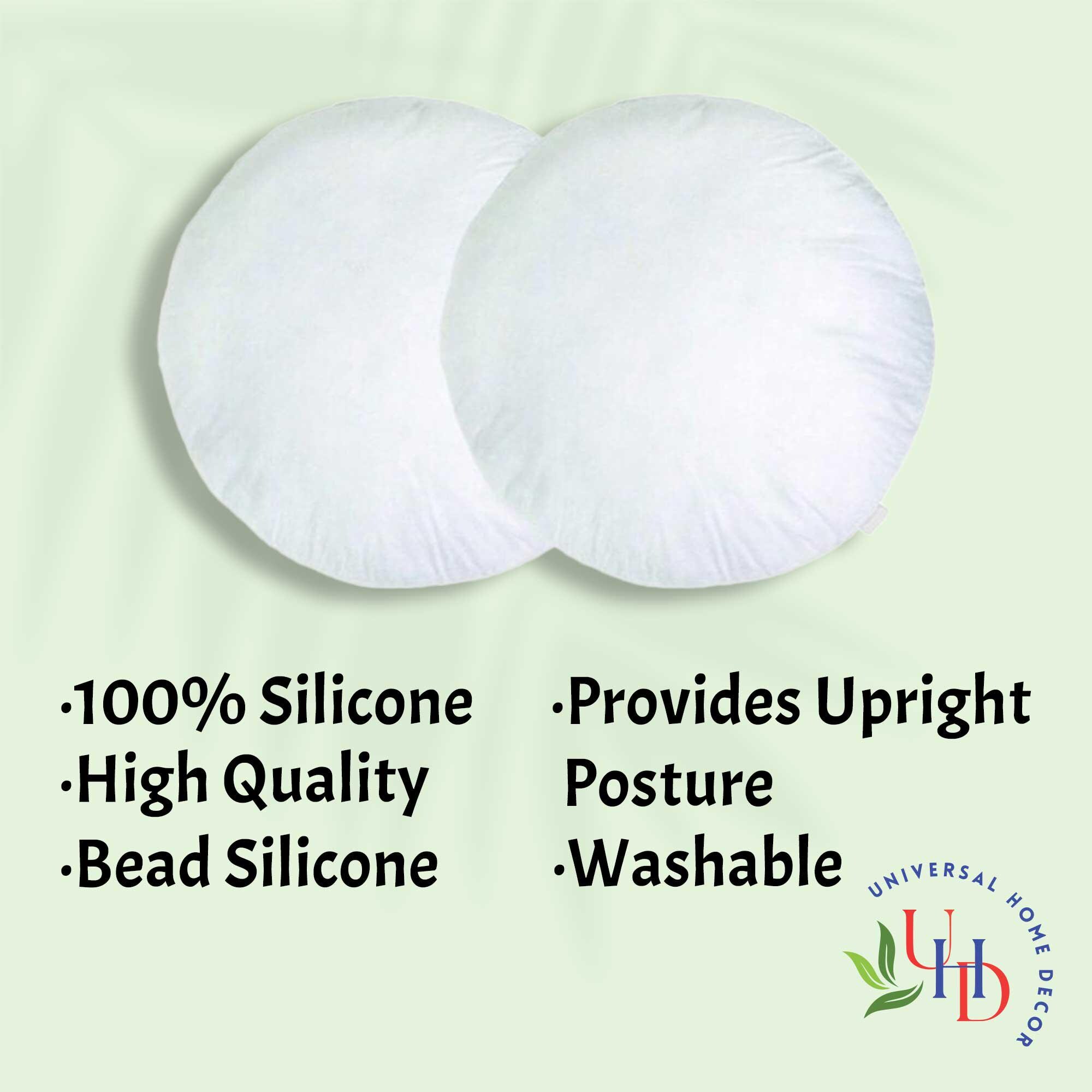 Round Pillow Insert|soft Silicone Bead Cushion Filler for Decorative ...