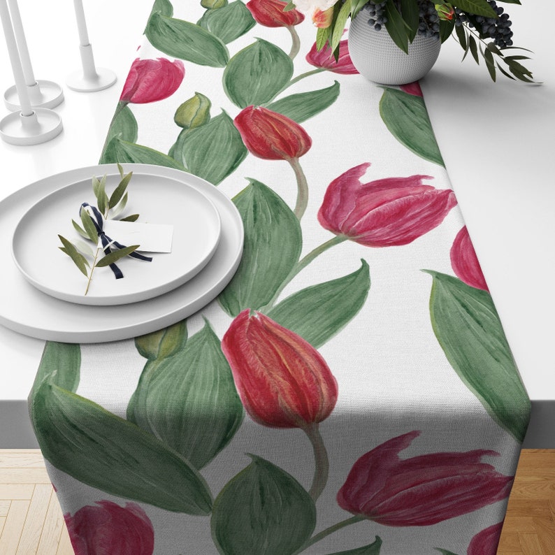 Floral Table Runner|colorful and Bright Tablecloth|summer Home Decor ...