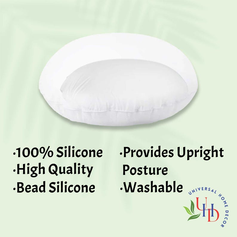 Round Pillow Insert|soft Silicone Bead Cushion Filler for Decorative ...
