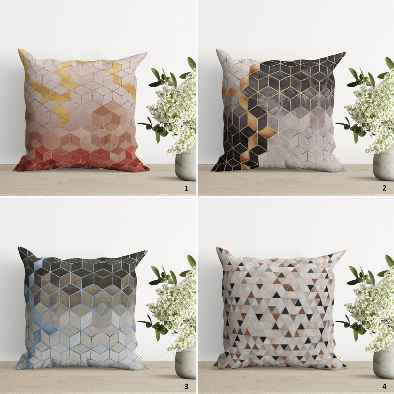 Geometric Cushion - Etsy