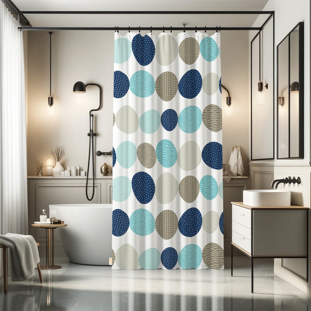 Waterproof Pebble Shower Curtain|stain Repellent Polyester Bathroom ...