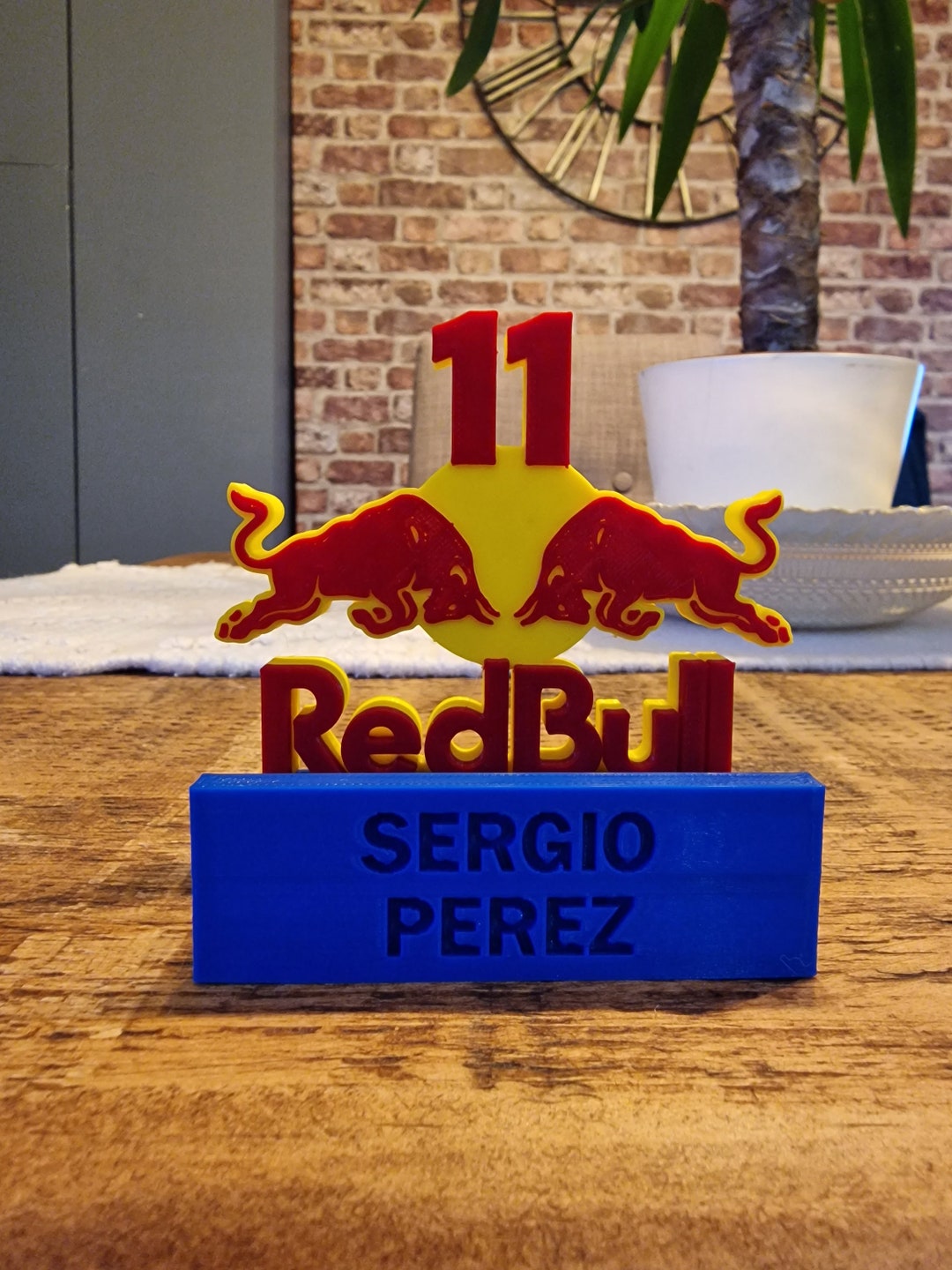 Custom Sergio Perez 11 Red Bull Phone & Tablet Stand F1 Racing Fan Desk ...