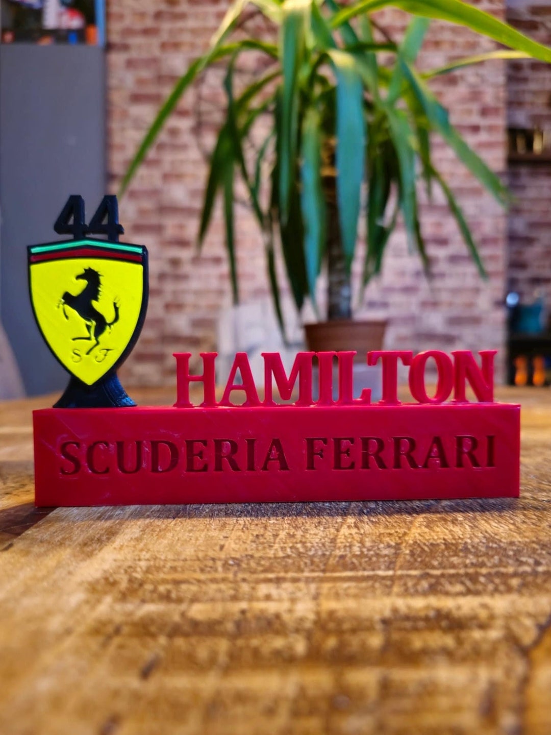 Custom Lewis Hamilton 44 Ferrari Display Stand Name Plaque Custom F1 ...