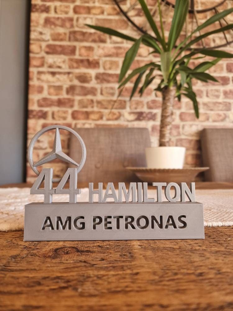 Custom Lewis Hamilton F1 Name Stand Personalised Grand Prix Desk ...