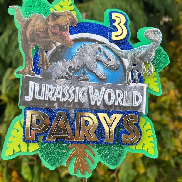 Jurassic World Birthday Cake Topper - Etsy