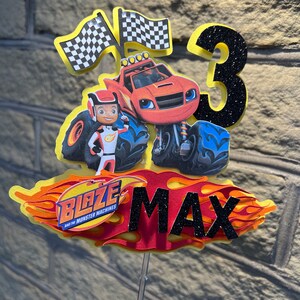 3D Blaze Custom Cake Topper - Etsy