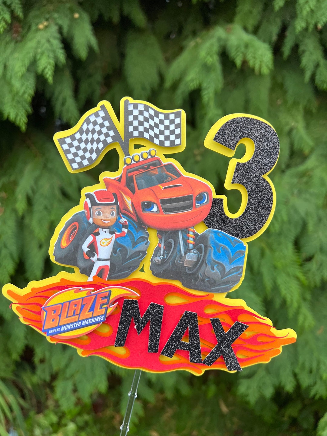 3D Blaze Custom Cake Topper - Etsy