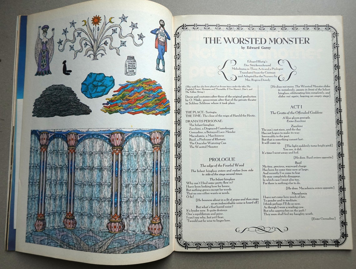 Edward Gorey's the Worsted Monster in National Lampoon Magazine - Etsy