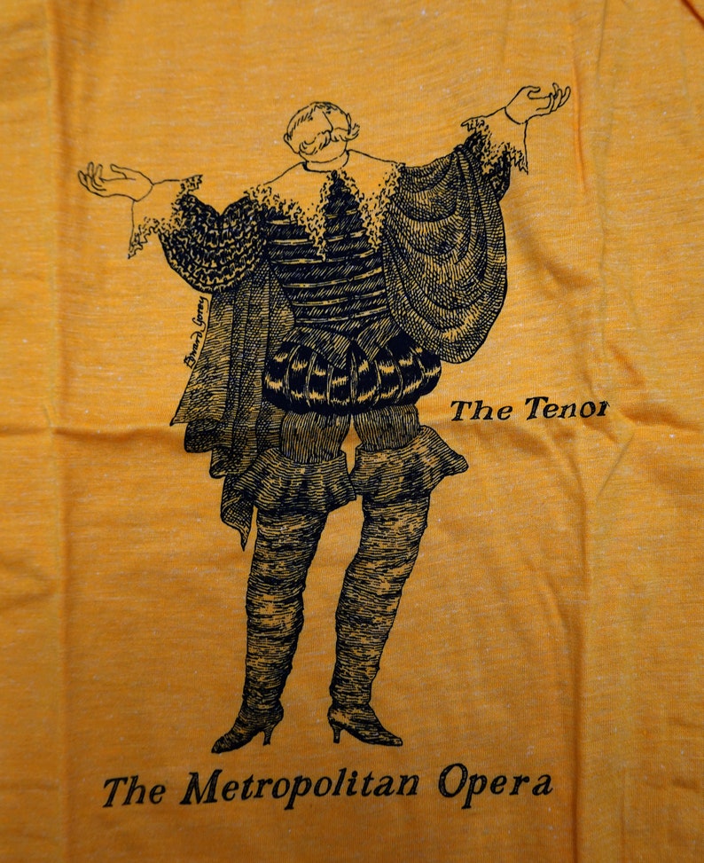Vintage Edward Gorey Metropolitan Opera T-shirt - the Tenor - Etsy