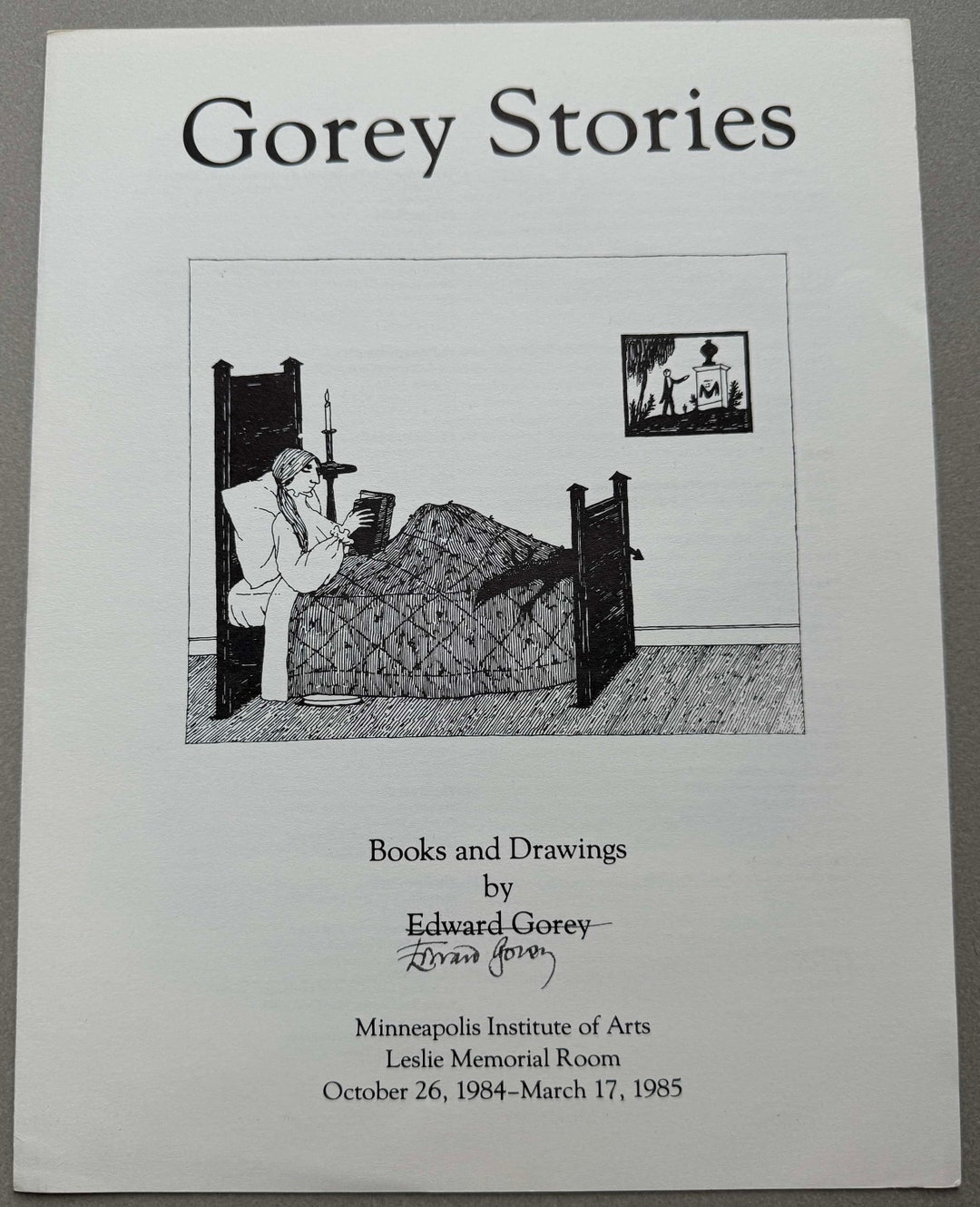 Signed Edward Gorey Catalogue for Gorey Stories - Etsy