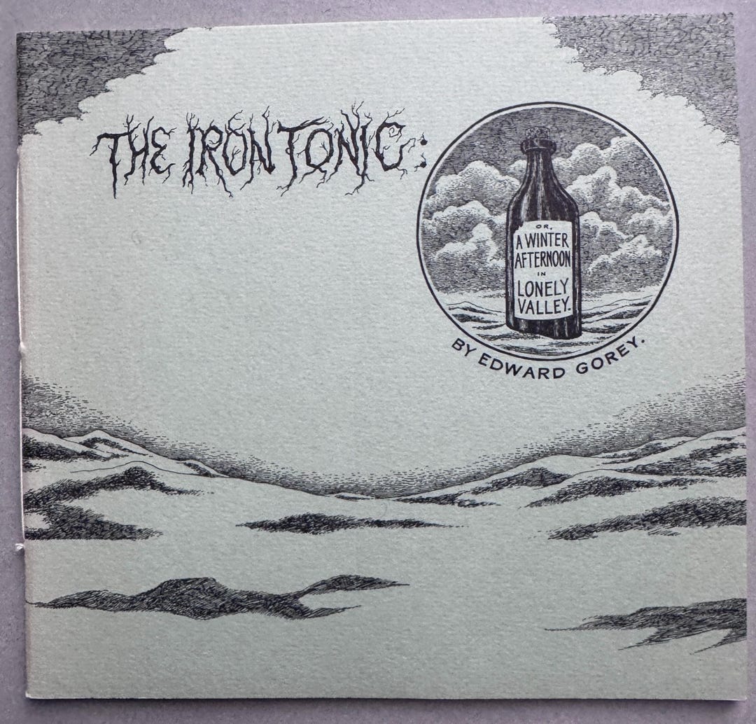 The Iron Tonic by Edward Gorey - 1979 Diogenes Edition - Etsy