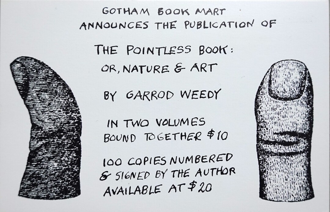Edward Gorey Announcement Card for the Pointless Book - 1993 - Etsy