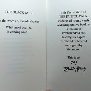 The Fantod Pack by Edward Gorey - 1995 - Signed First Edition - Etsy