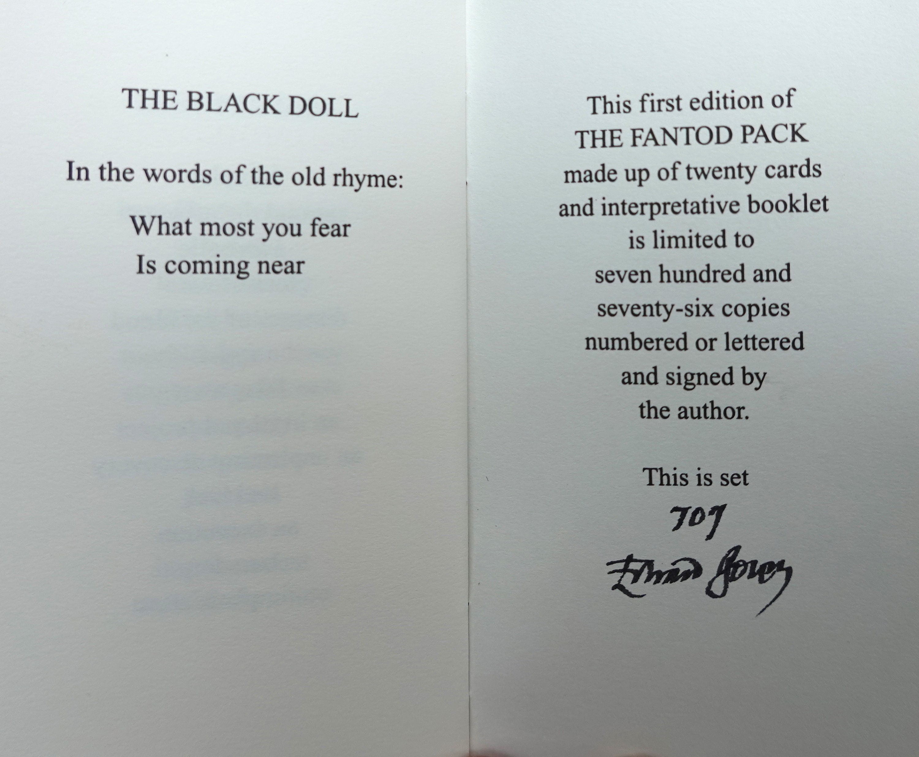 The Fantod Pack by Edward Gorey 1995 Signed First Edition - Etsy