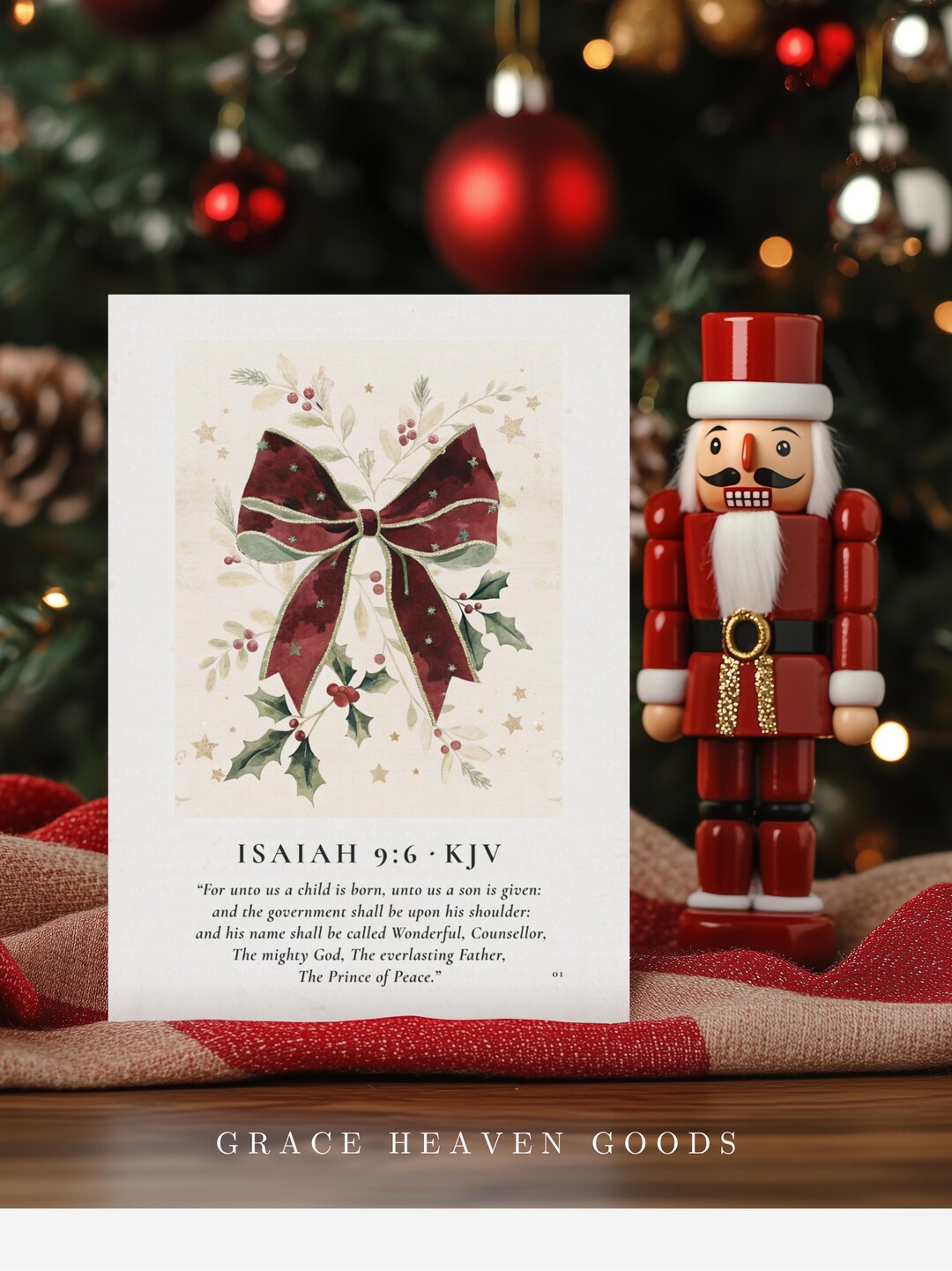 25 Advent Bible Verse Cards: Vintage Christmas Home Decor (digital ...