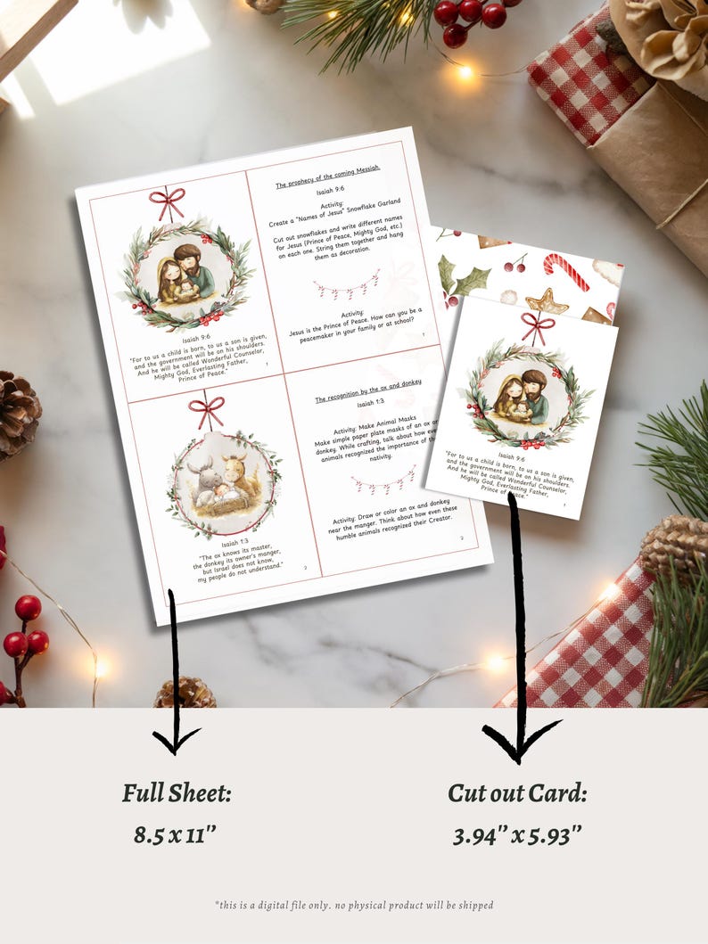 Christian Advent Calendar Printable | 25 Days Christmas Bible Verses ...