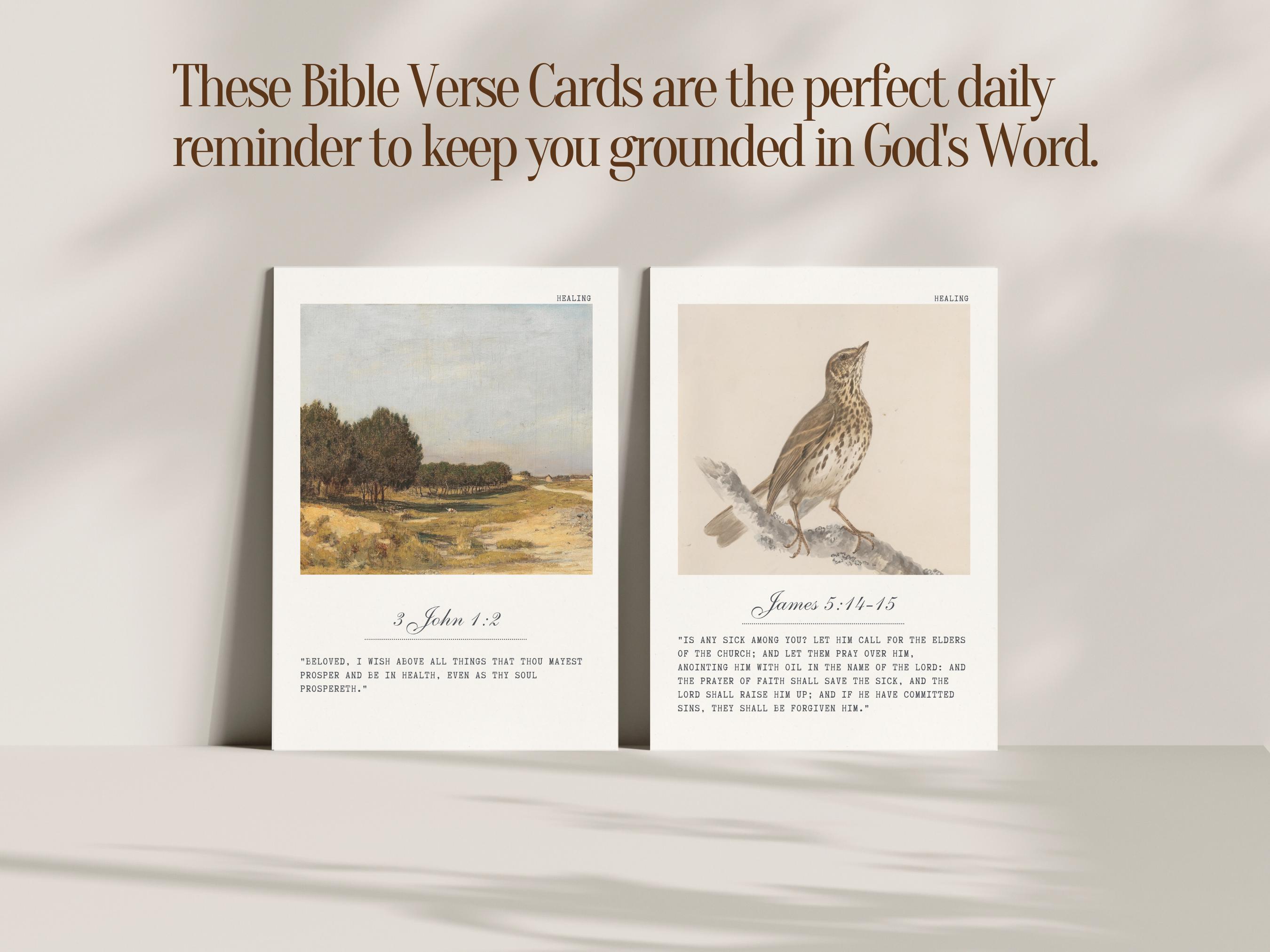120 Bible Verse Cards - KJV Printable Scripture for Vision Boards ...