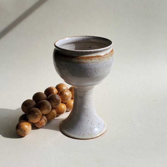 Vintage Studio Pottery Chalice Stoneware Rustic Decor - Etsy