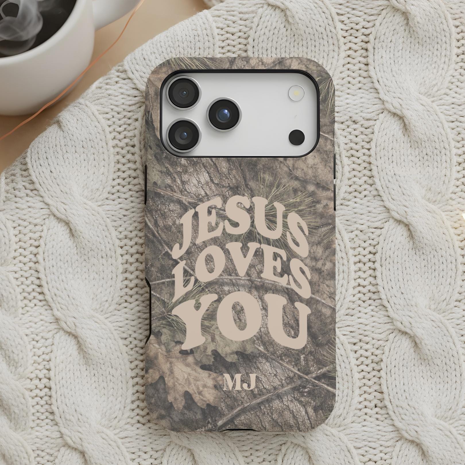Jesus Loves You Camo Christian Phone Case for iPhone 17 Pro Max Magsafe ...