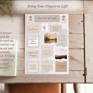 Printable Prayer Board Kit, Prayer Cards, Christian Wall Collage Bible ...