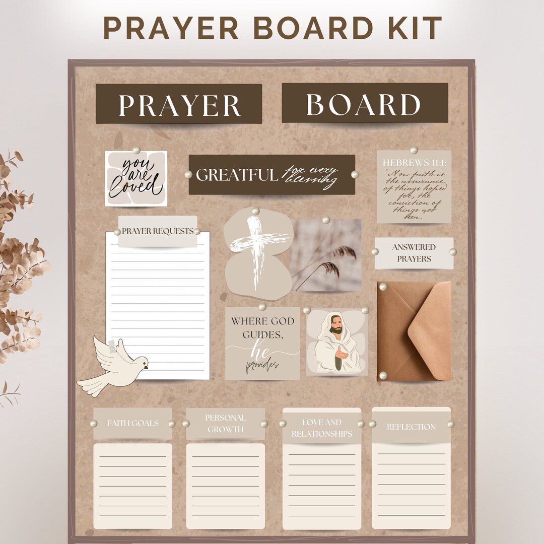 Printable Prayer Board Kit: Christian Scripture Collage (digital ...