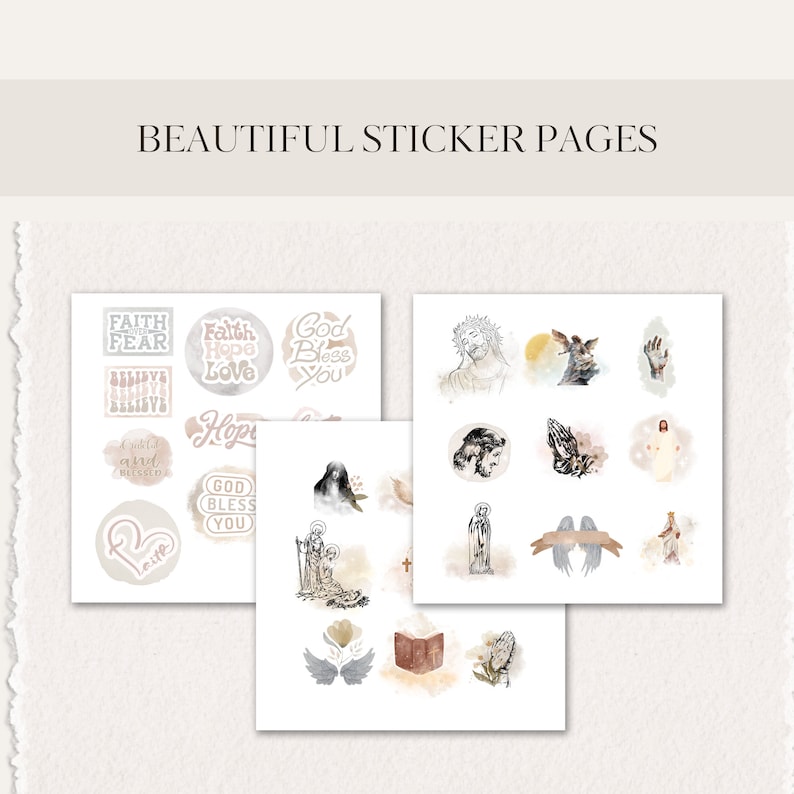 Faith Digital Stickers | Bible Study Prayer Planner | Christian ...